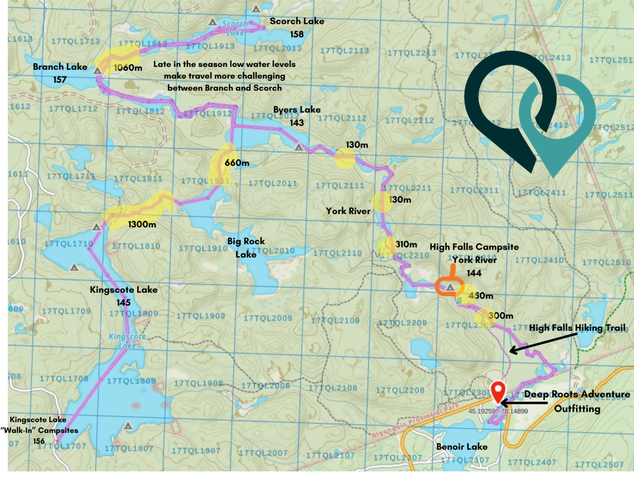 Route Info & Maps- Deep Roots Adventure